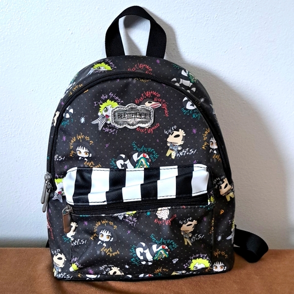 Bioworld | Bags | Beetlejuice Bioworld Backpack Purse Black With ...